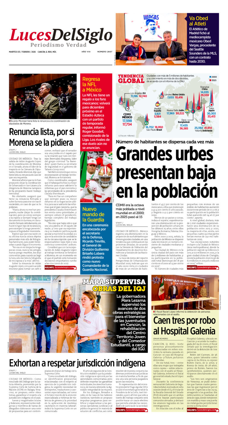 Martes 03 de febrero del 2026 - Luces del Siglo